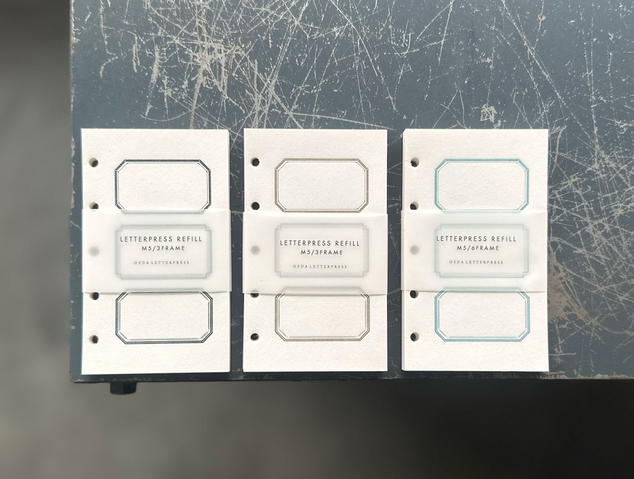M5 LETTERPRESS REFILL 3frame【Black/Bronze/Pale blue】